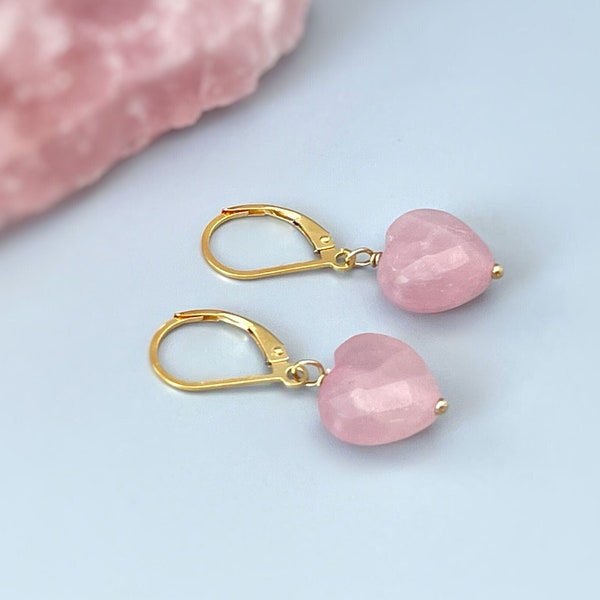 Rose Quartz Earrings - Etsy