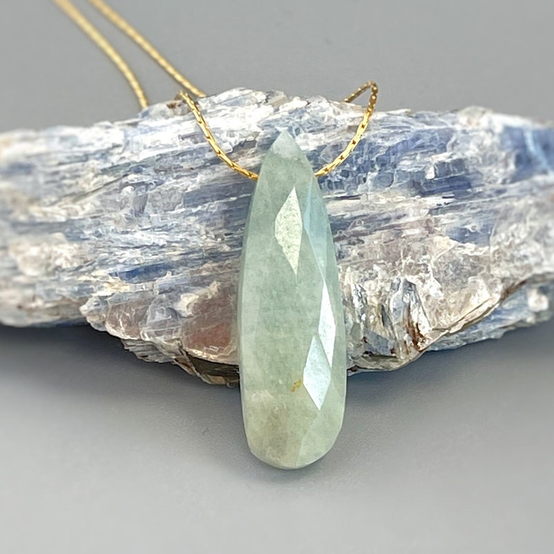 Aquamarine Necklace - Etsy