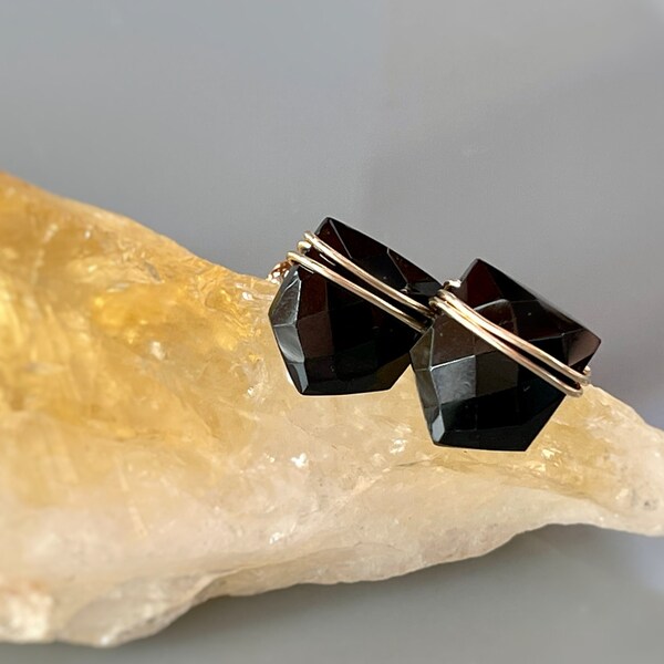 Triangle Onyx Earrings - Etsy