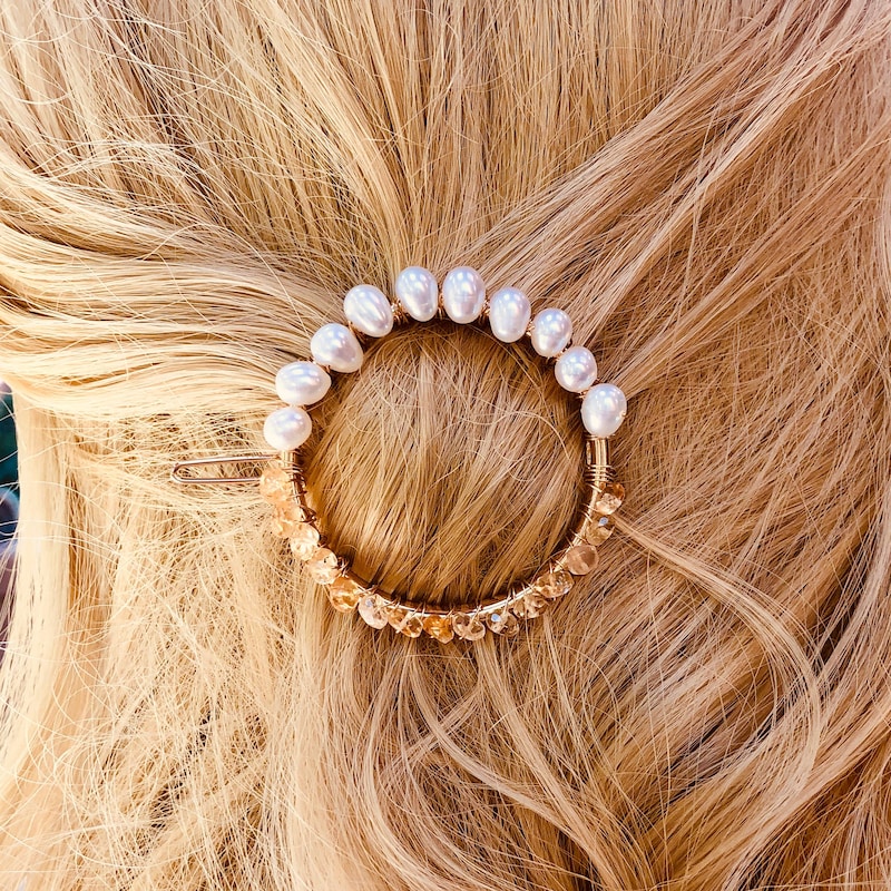 Pearl Hair Clip - Etsy