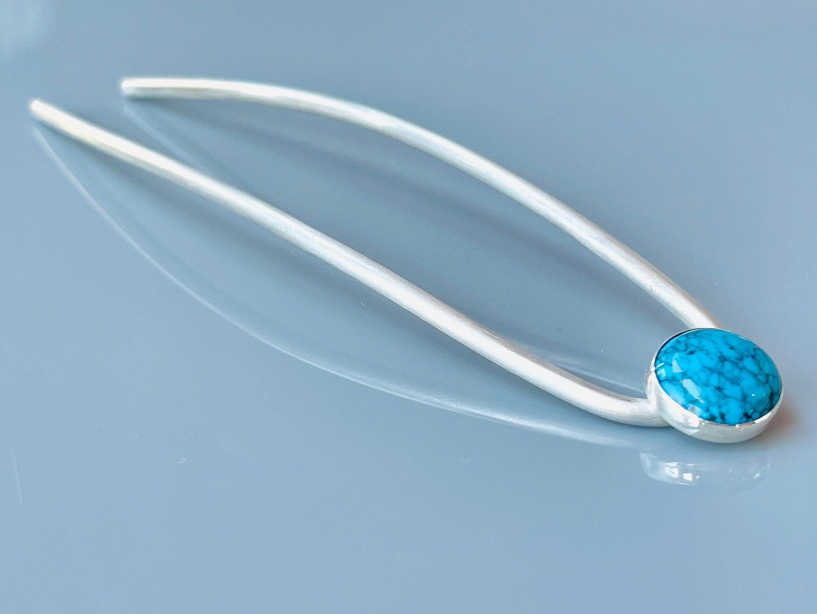 Türkis Haarnadel Silber Haarnadel für Frau Sterling Silber | Etsy