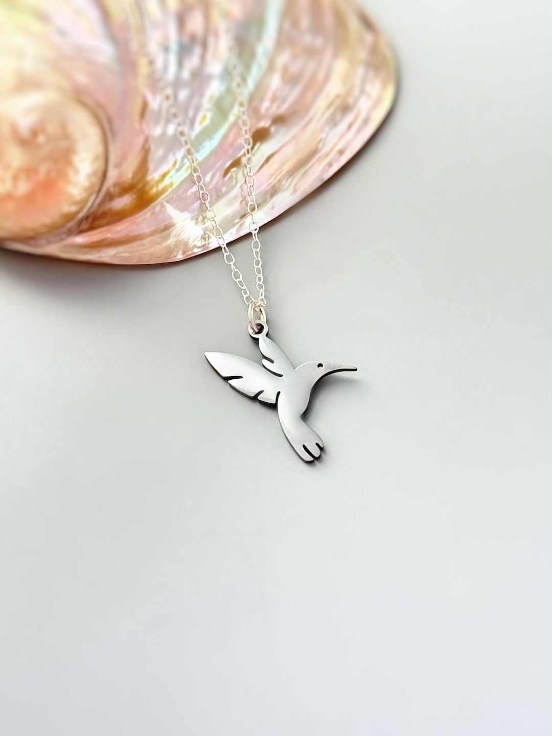 Hummingbird Necklace Silver, Gold Handmade Bird Jewelry Fun, Unique ...