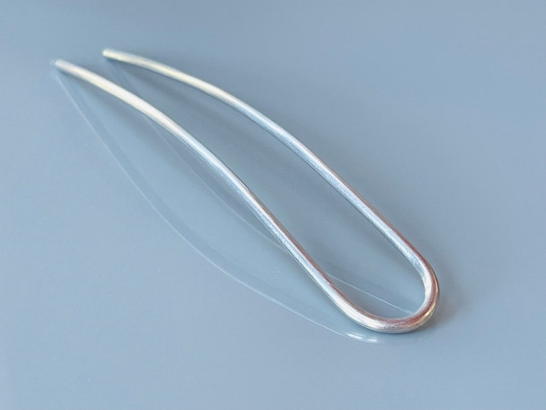 Lightweight Hair Pin Silver Metal 2 Prong Hair Fork - Etsy