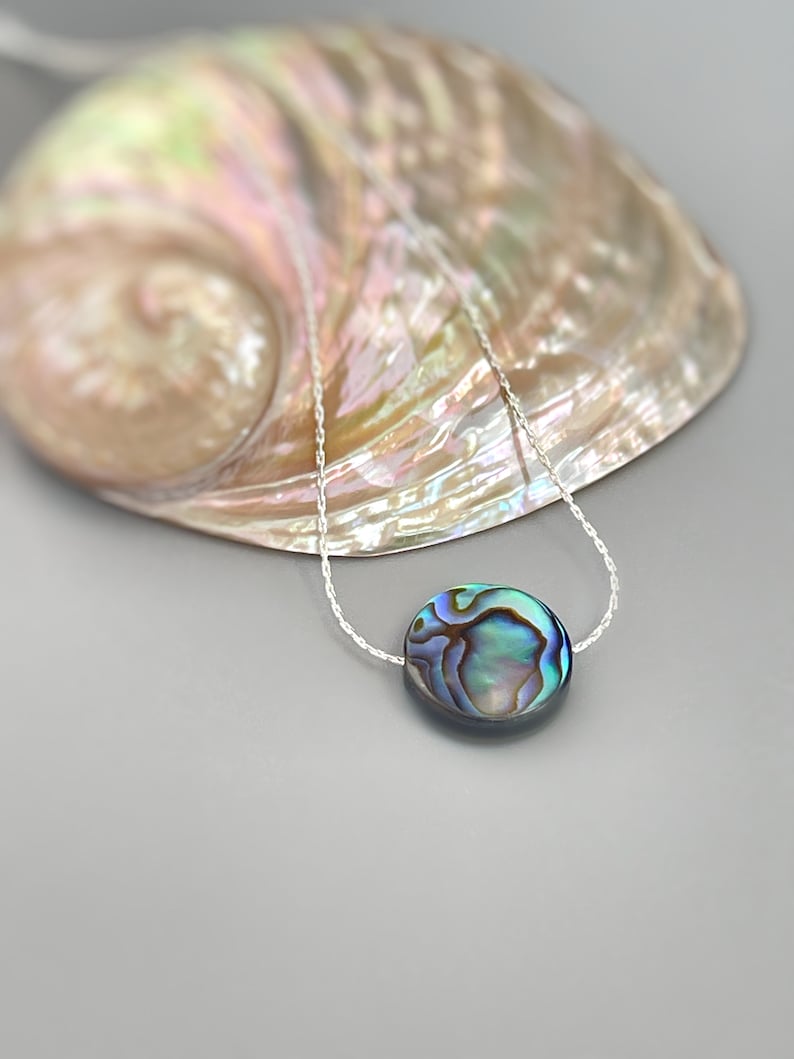 Abalone Shell Necklace 14k Gold, Sterling Silver Handmade Summer ...