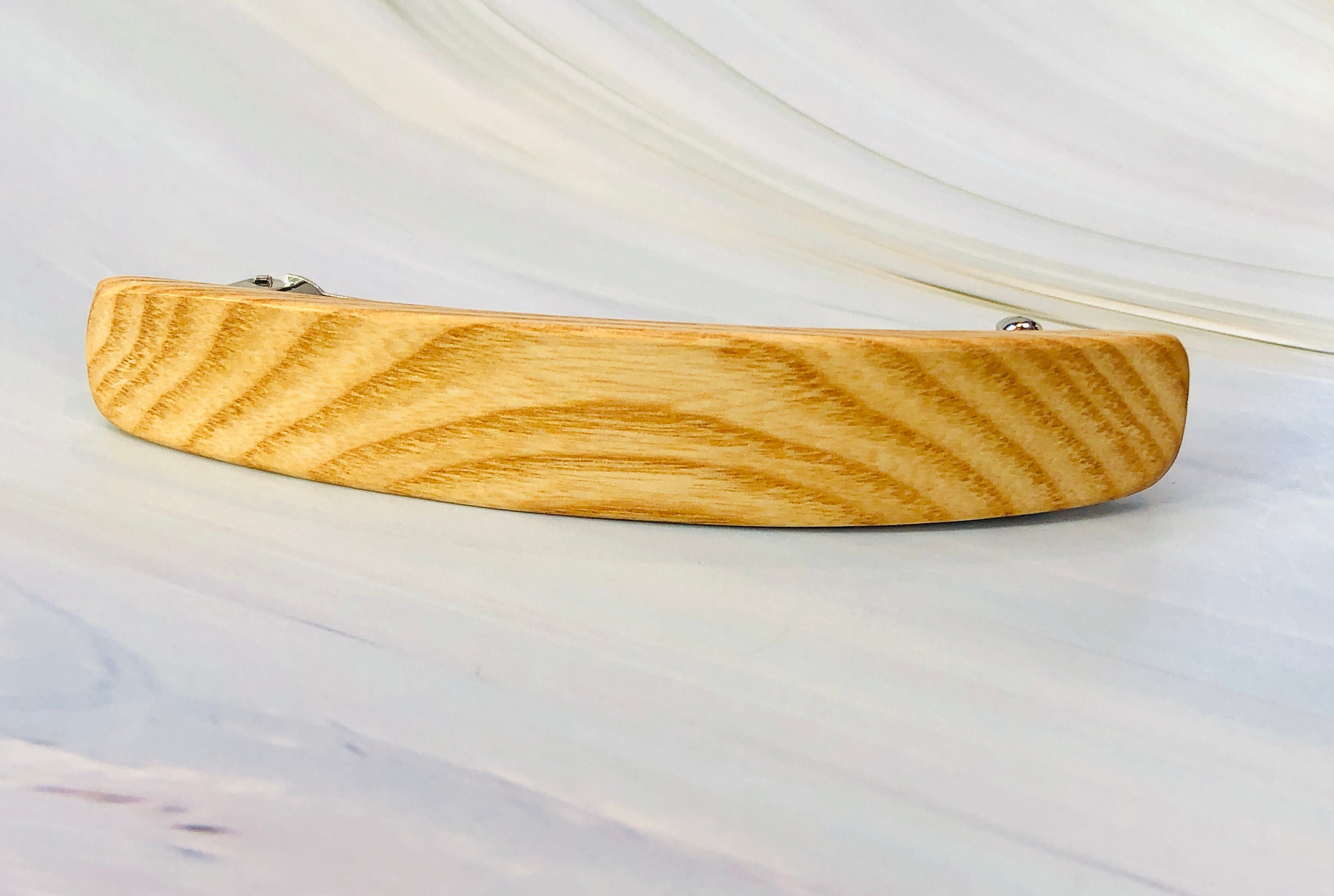 Wooden Hair Clip Large wood French barrette for thick hair | Etsy