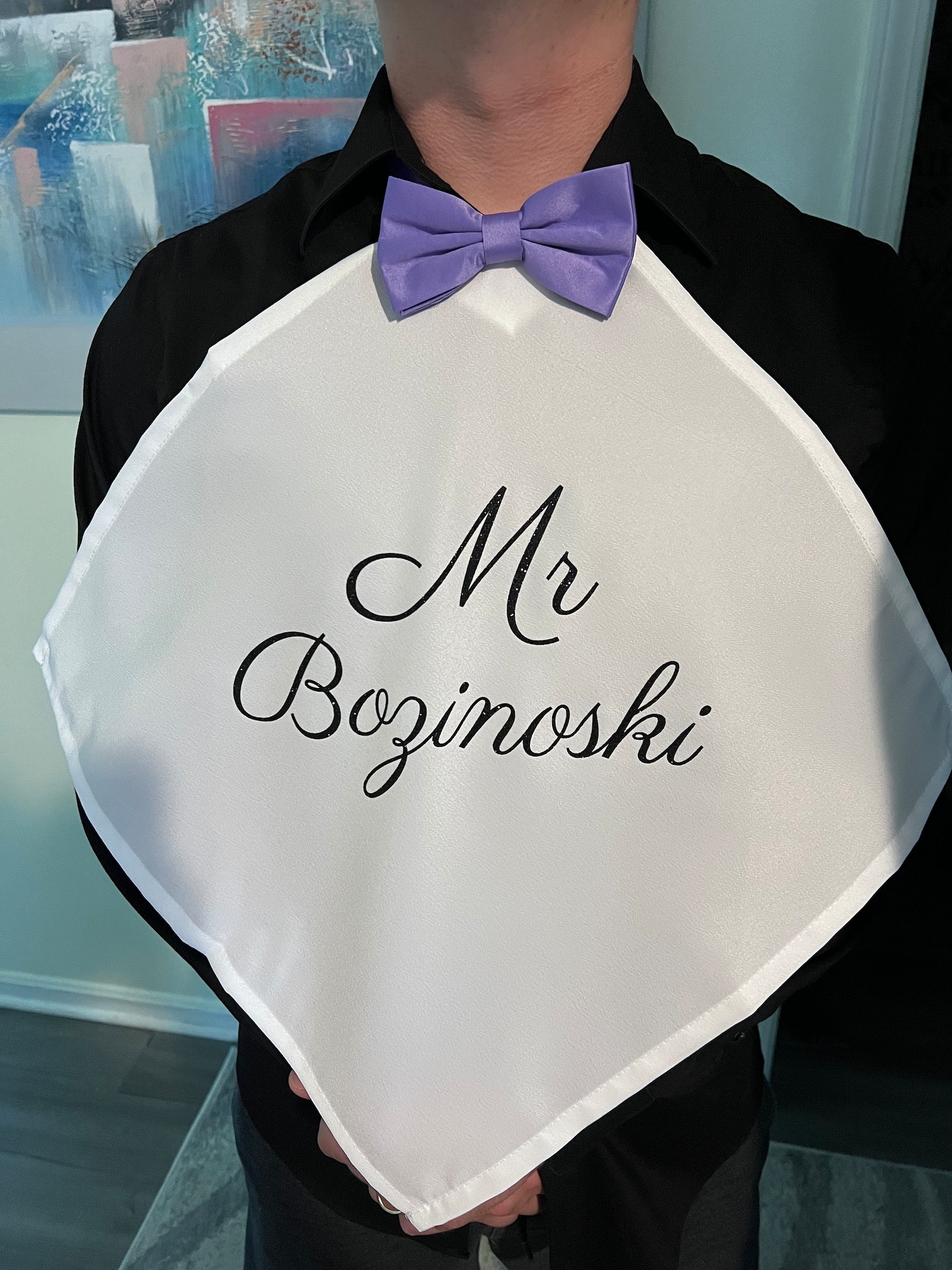 Bride and Groom Wedding Bib/napkins - Customizable Set - Etsy