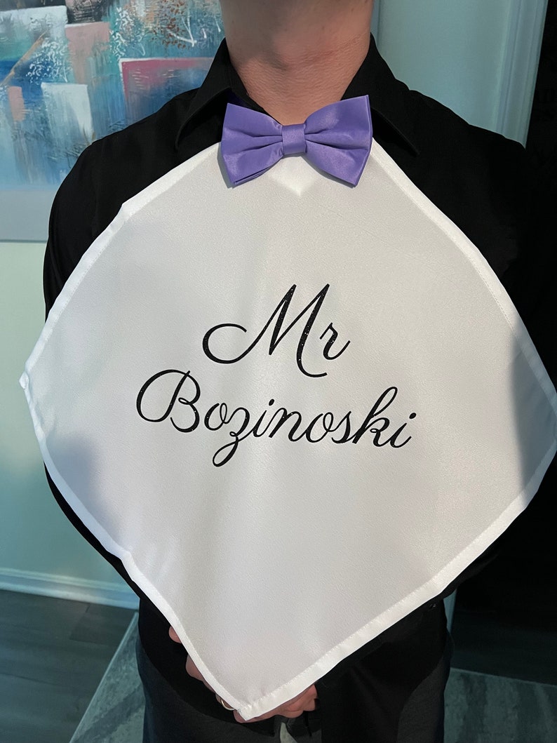 Bride and Groom Wedding Bib/napkins - Customizable Set - Etsy