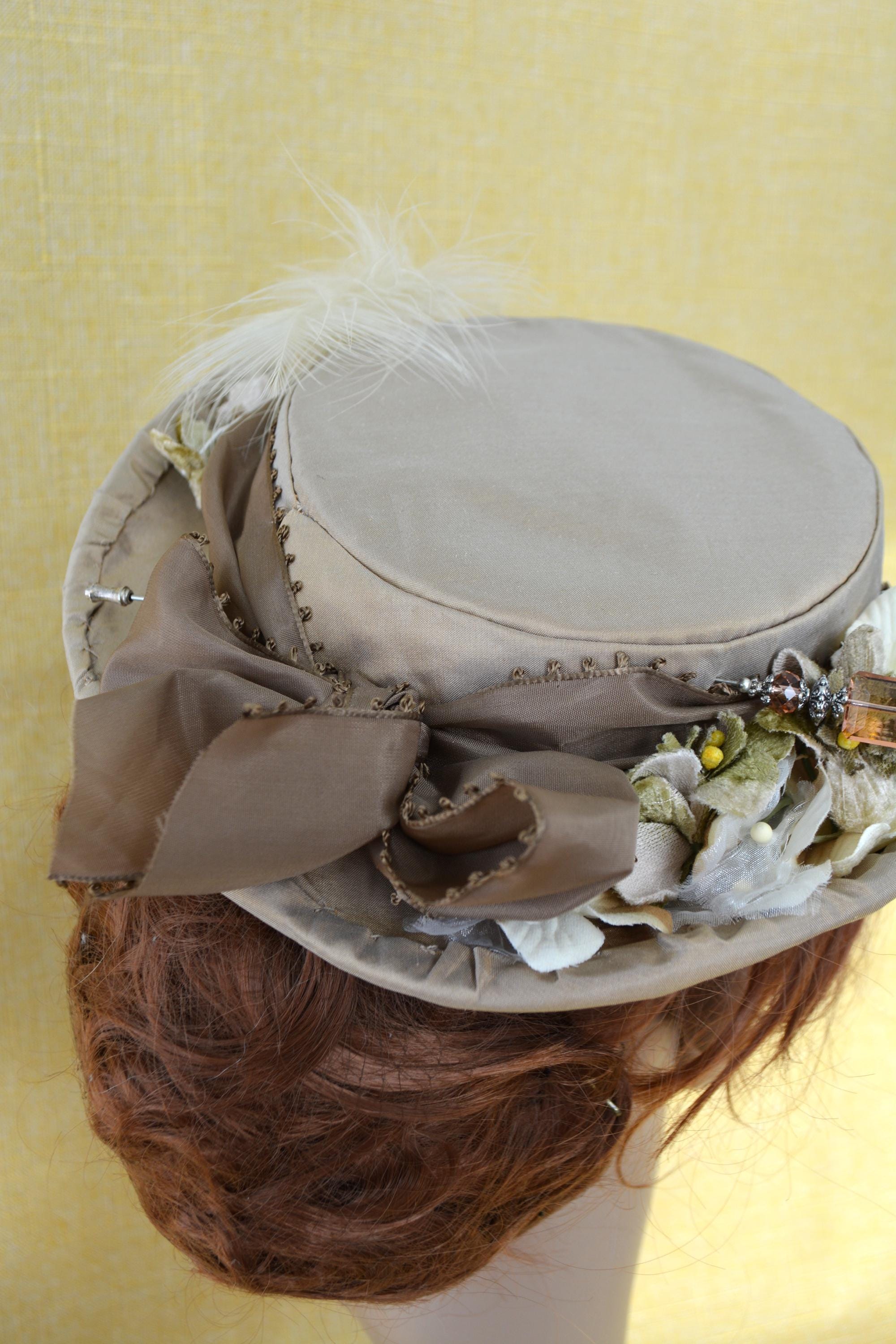 Victorian Early 1880's Small Beige Hat, Includes Hat Pin - Etsy