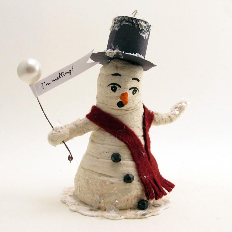 Spun Cotton Snowman - Etsy