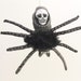 Spun Cotton Halloween Skull Back Spider Ornament - Etsy