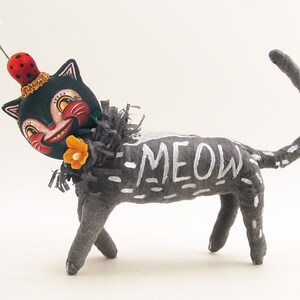 Spun Cotton Mysterious Halloween meow Ghost Cat Halloween Figure in ...