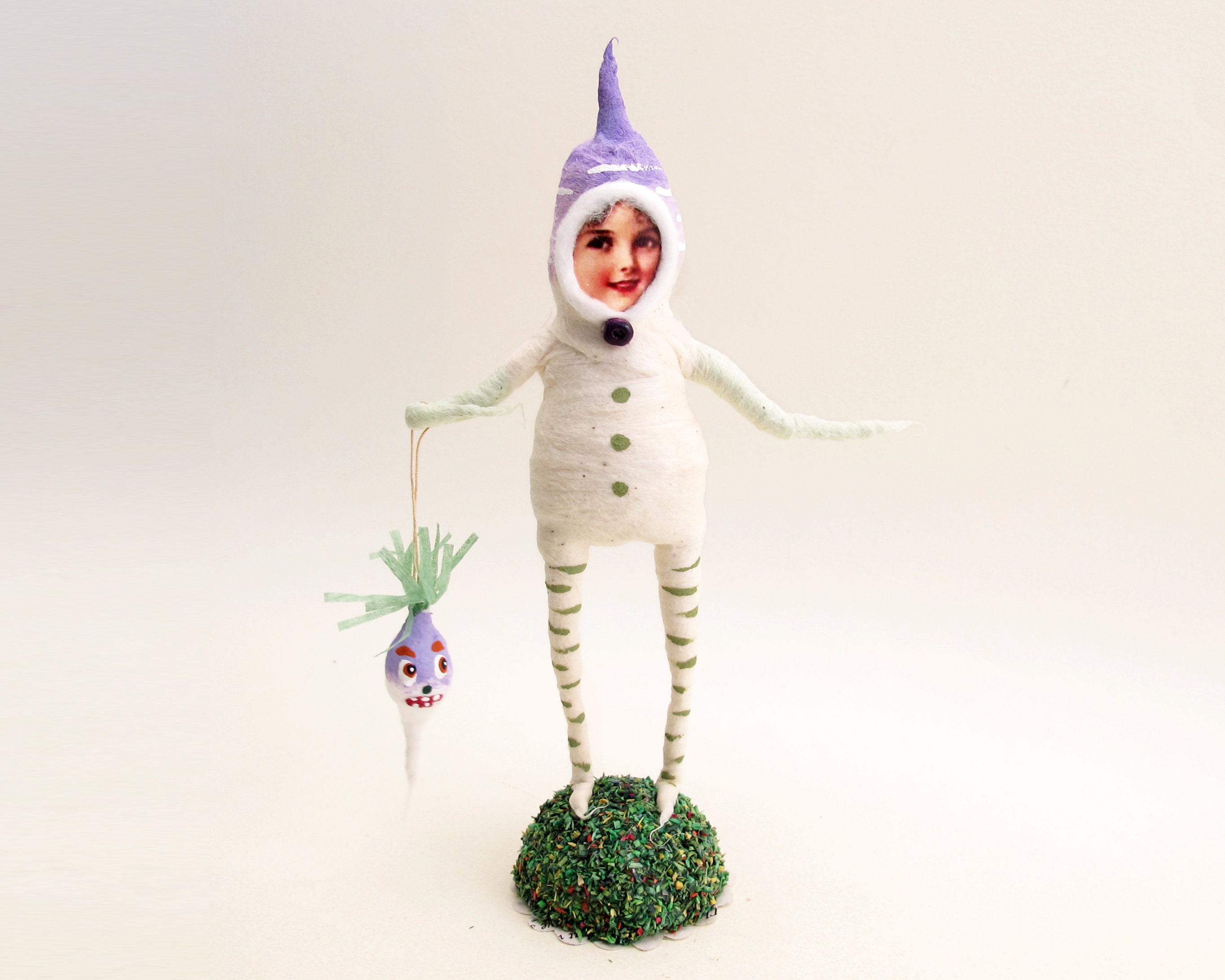 Spun Cotton Turnip Child Veggie Figure - Etsy