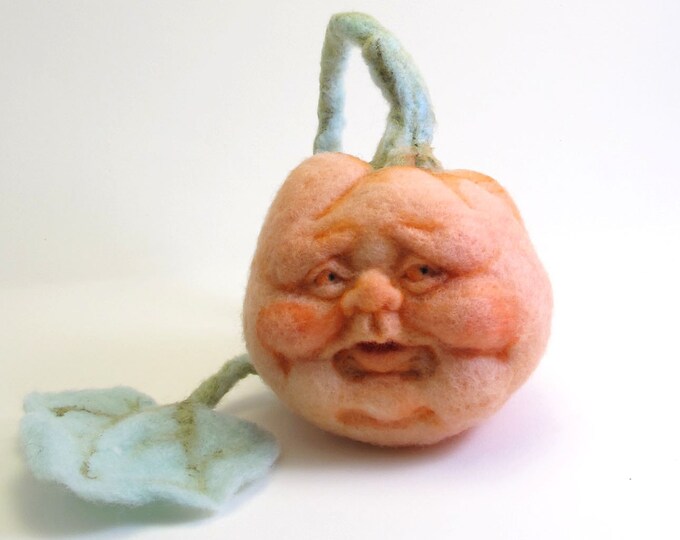 Small Needle Felted Halloween Pumpkin Patch Baby Doll - Etsy