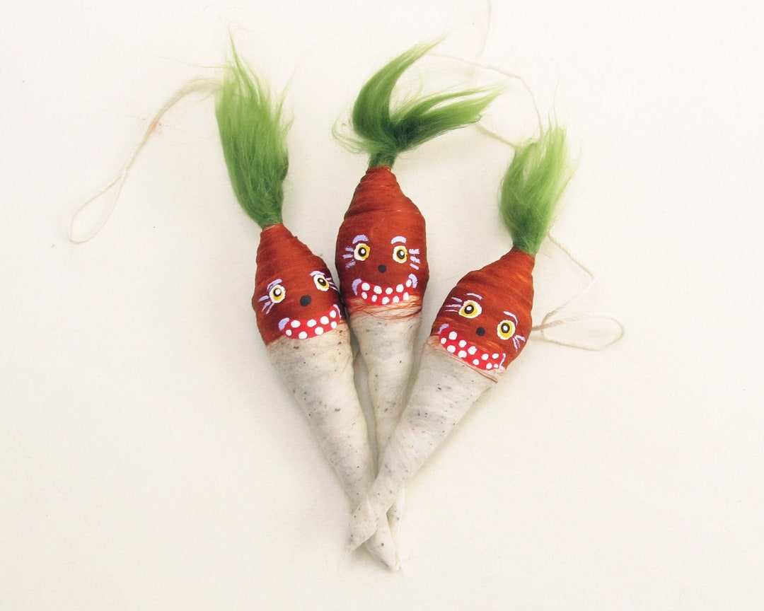 Spun Cotton Assorted Haunted Halloween Radish Ornament - Etsy