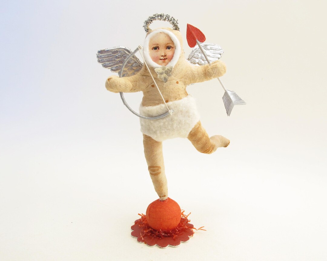 Spun Cotton Valentine's Day Cupid Figure - Etsy