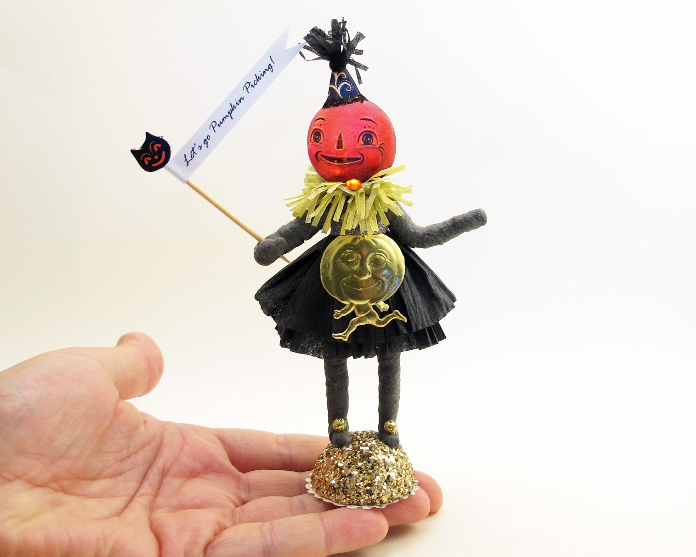 Spun Cotton Halloween Pumpkin Picker - in Partnership With Johanna ...