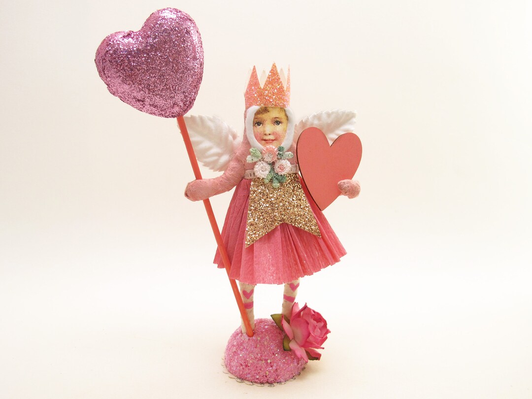 Spun Cotton Valentine's Day Fairy Princess Figure - Etsy