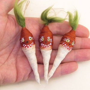 Spun Cotton Assorted Haunted Halloween Radish Ornament - Etsy