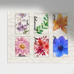Botanical Nature Trading Cards Note Art Journal Cards ATC Vintage Mini ...