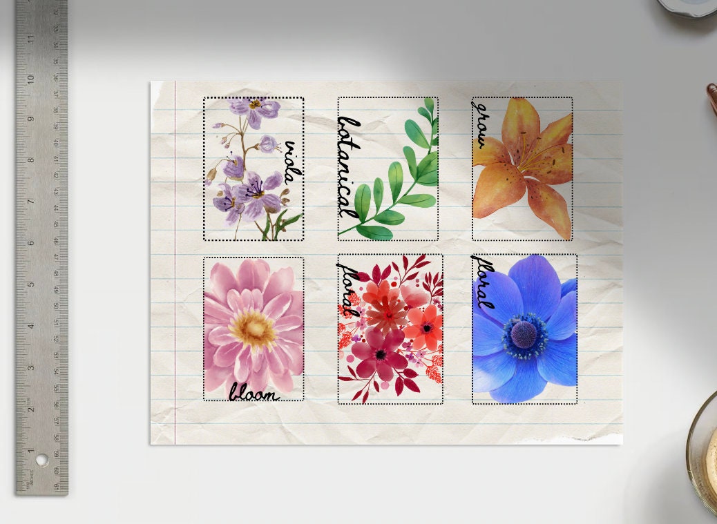 Botanical Nature Trading Cards Note Art Journal Cards ATC Vintage Mini ...