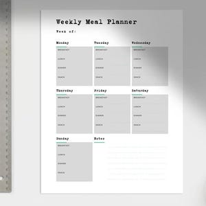 Simple Meal Prep and Planning Workbook Digital Download 100 Pages Meal ...