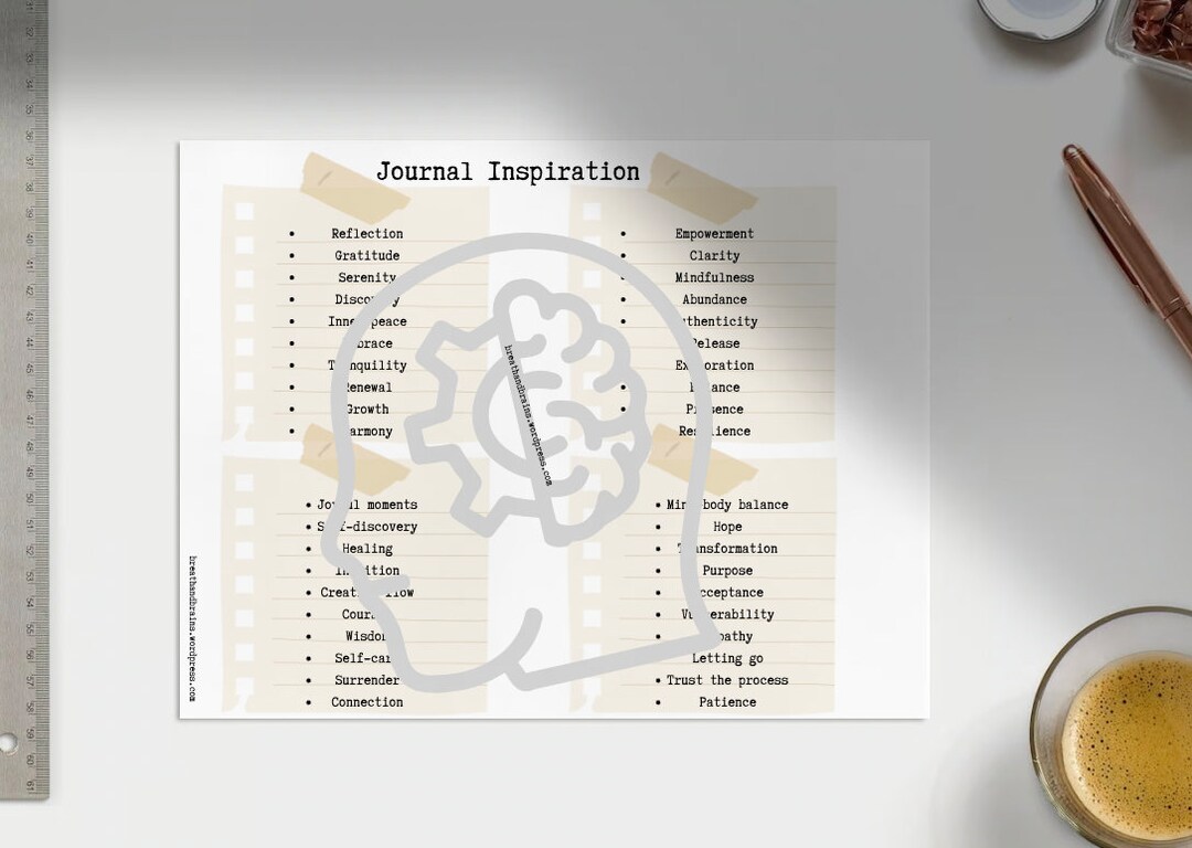 Journaling Inspiration Instant Download Journaling Words for Writing ...