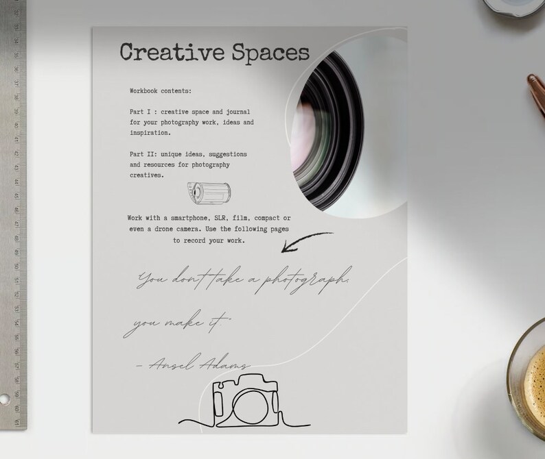 Photography Journal & Workbook With Photo Challenges (digital Download ...