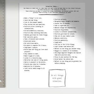 Daily Intentions Setting Intentions Activity With List of Over 40 ...