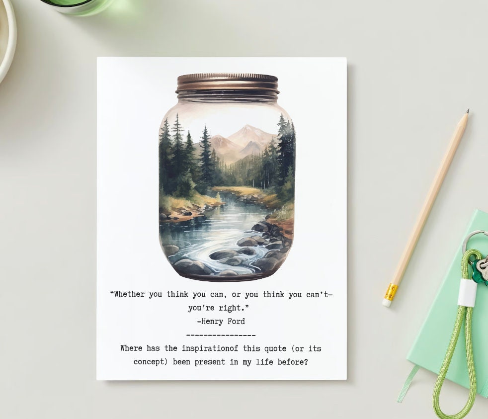 Jar Journal, Quick Downloadable Printable Journal With Journal Prompts ...