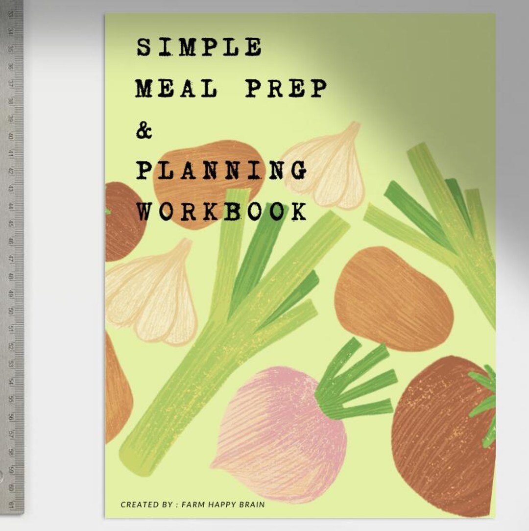 Simple Meal Prep and Planning Workbook Digital Download 100 Pages Meal ...
