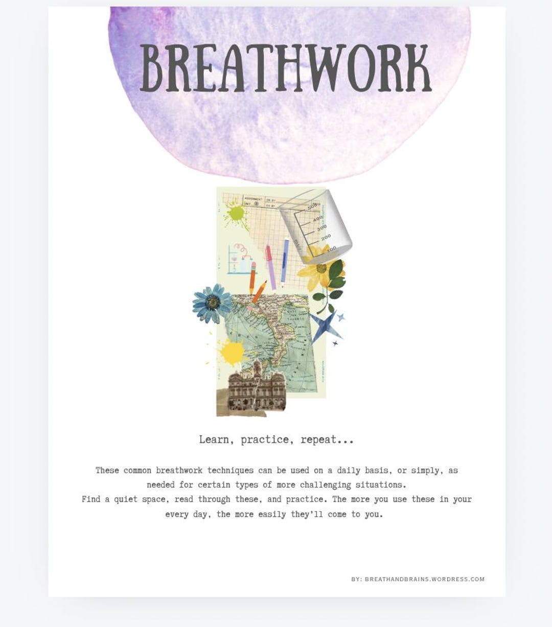 Breathwork Basics Mini Guide and Workbook Learn Square Breathing and More - Etsy