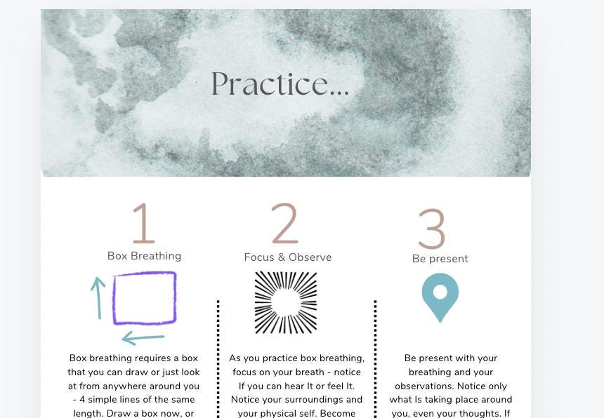 Breathwork Basics Mini Guide and Workbook Learn Square Breathing and More - Etsy