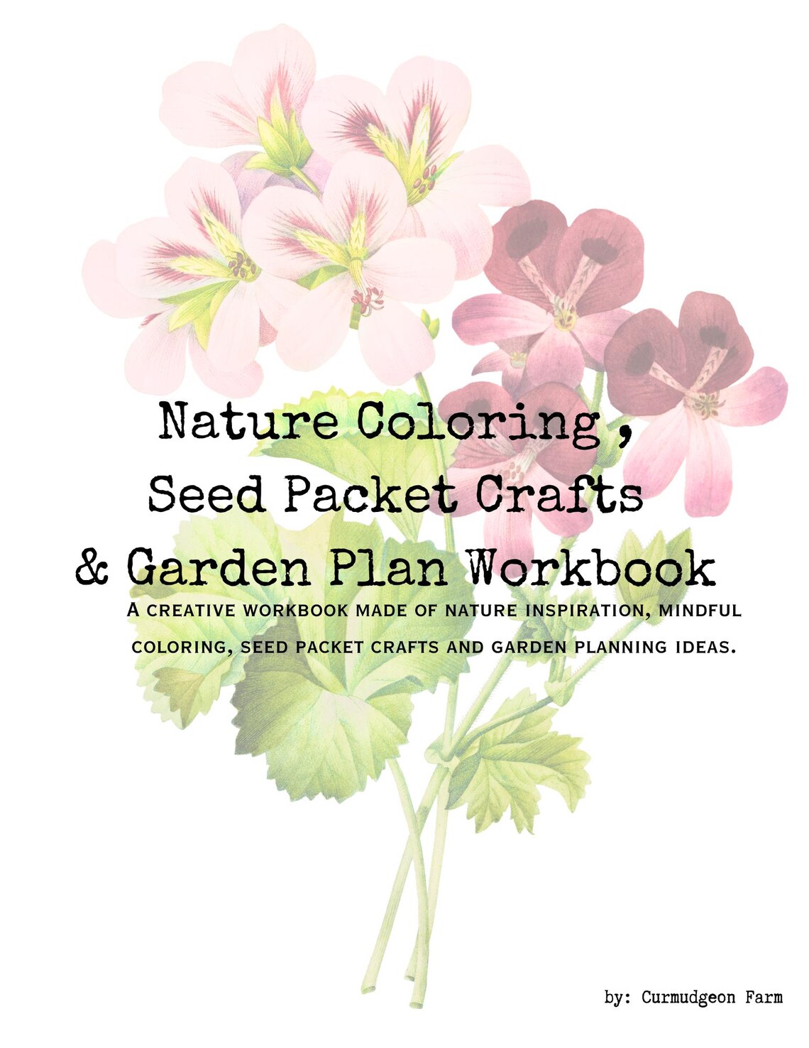 Nature Coloring Pages and Crafts Creative Garden Planning Workbook ...