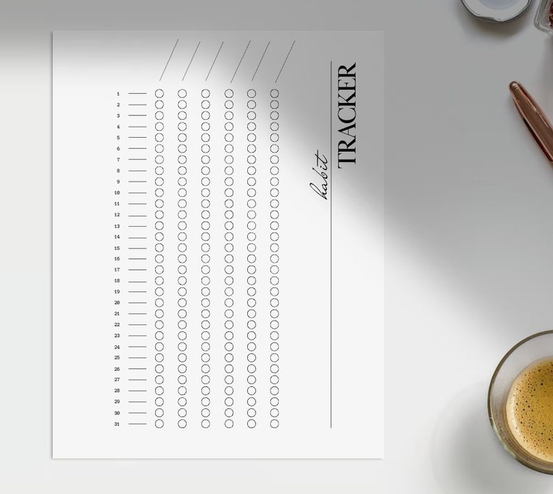 Habit Trackers and More Monthly and Weekly Printable Pages to Track ...