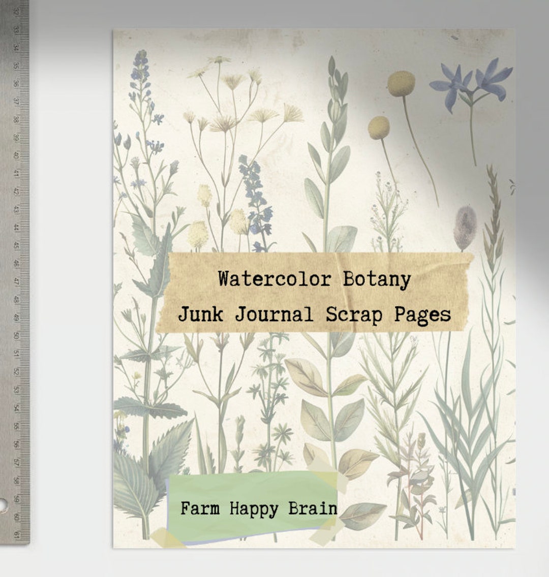 Vintage Botany Prints & Things Scrap Junk Journal Pages for ...