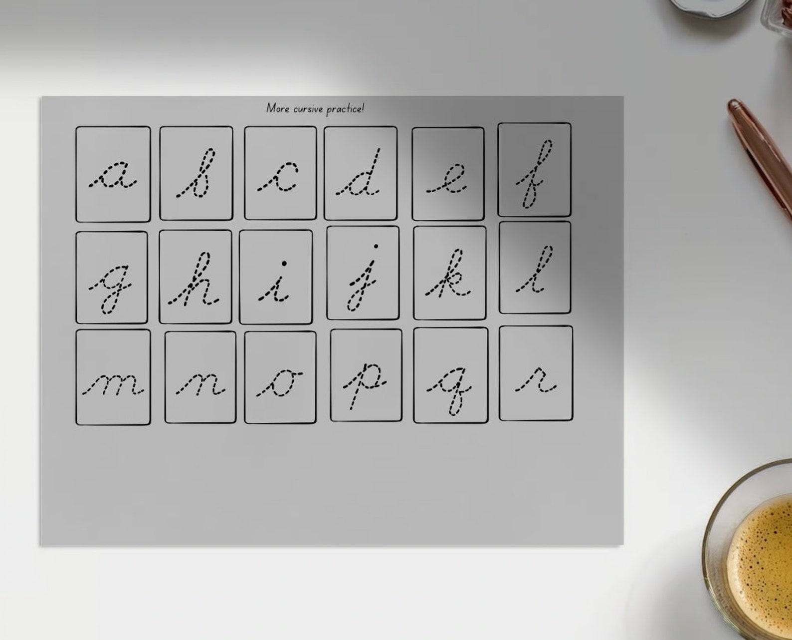 Lowercase Cursive Handwriting Learning and Practice Workbook for ...