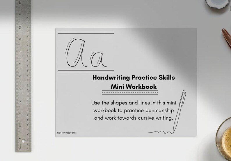 Handwriting Pre Skills Mini Instant Downloadable Workbook for Students ...