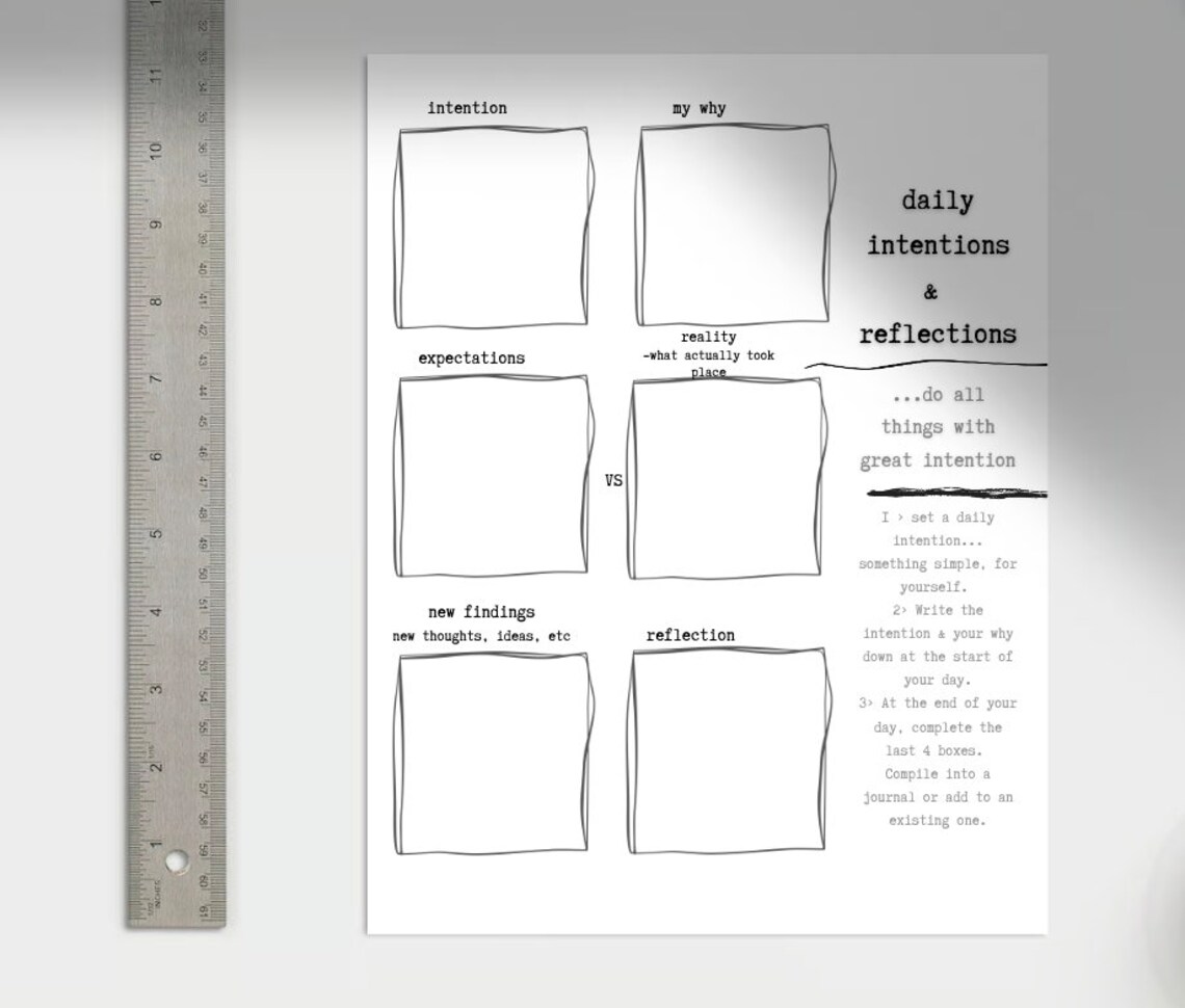 Daily Intentions Setting Intentions Activity With List of Over 40 ...