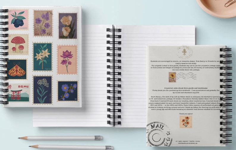Postage Stamp Guide Workbook A Guide of Printable Postage Stamp Art and ...