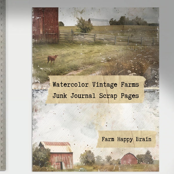 Vintage Farm & Garden Tools Scrap Junk Journal Pages and Clipart for ...