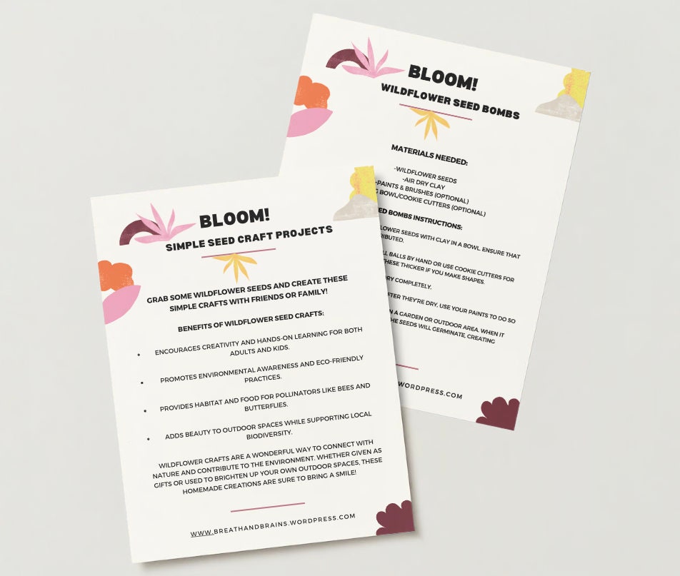 Bloom! Simple Nature Craft Activities With Wildflower Seeds for Adults ...