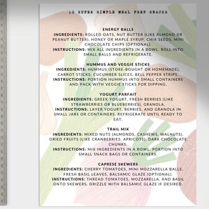 Meal Prep & Planning Workbook: 100-page Recipe Guide (PDF) - Etsy