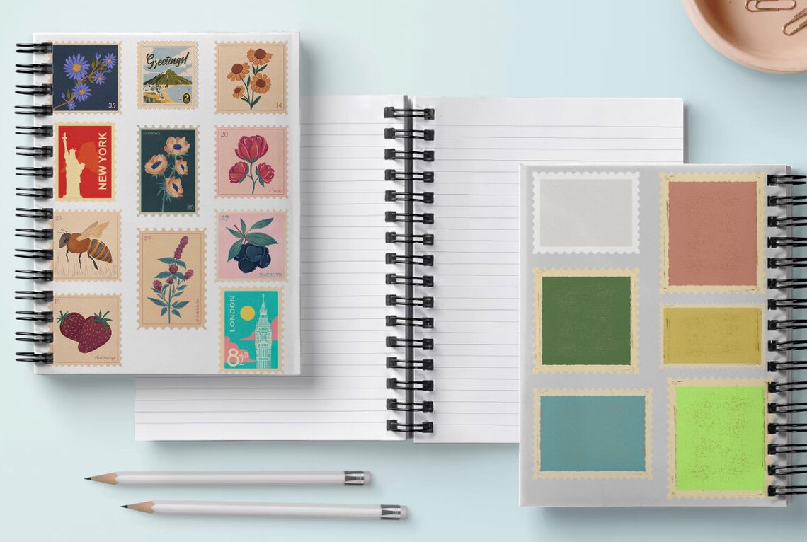 Postage Stamp Guide Workbook A Guide of Printable Postage Stamp Art and ...