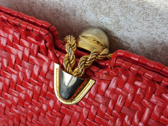 1970s Rodo Vintage Rattan Wicker Bag - Gem