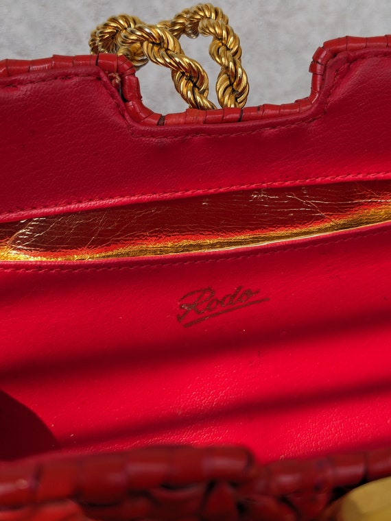 1970s Rodo Vintage Rattan Wicker Bag - Gem