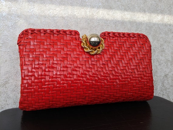 1970s Rodo Vintage Rattan Wicker Bag - Gem