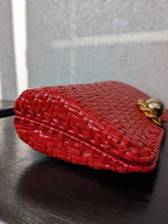 1970s Rodo Vintage Rattan Wicker Bag - Gem