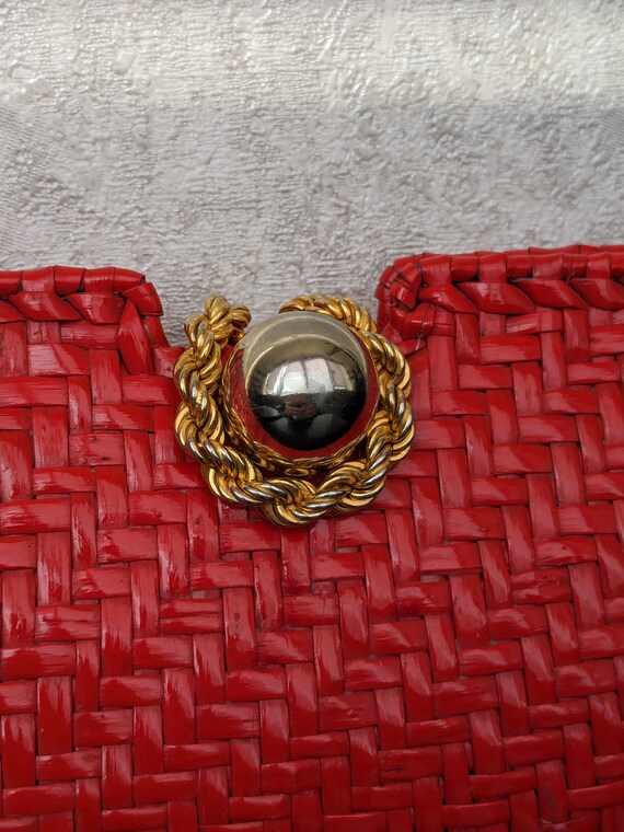 1970s Rodo Vintage Rattan Wicker Bag - Gem