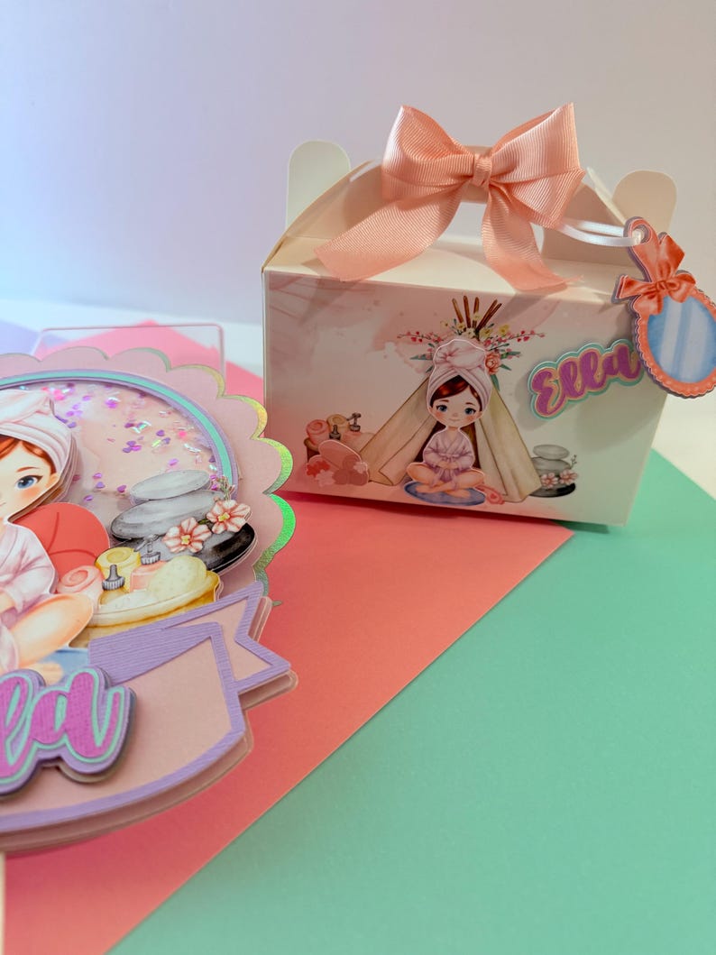 Girl's Spa Cake Topper, Pamper Party Decor, Slumber Party Theme, Cute ...