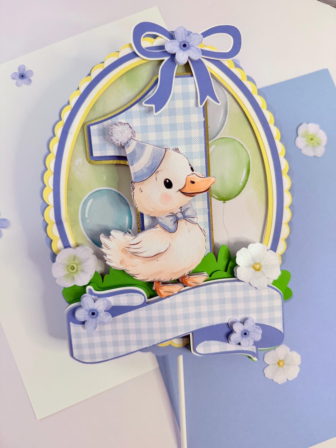 Silly Goose Cake Topper, Floral Geese First Birthday, Goose 1st ...